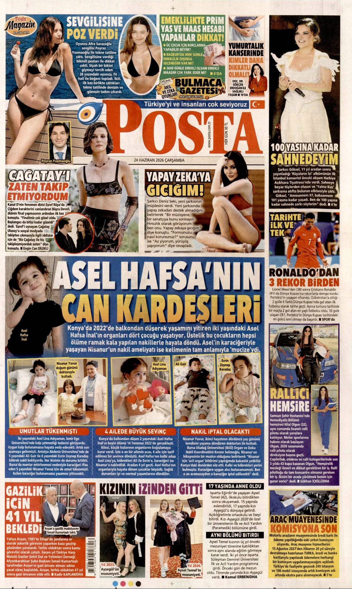 Posta Gazetesi Manşeti - Aydınlık